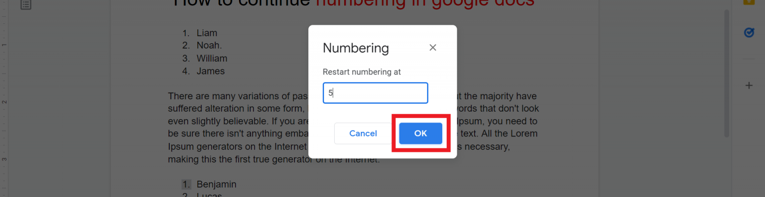  How To Continue Numbering In Google Docs 2022 With Video 