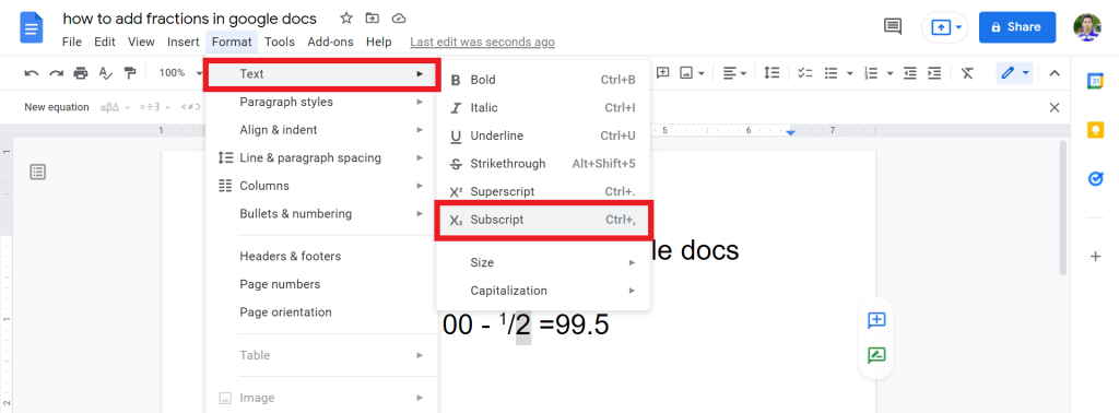 How To Add Fractions In Google Docs 2 Easy Methods 2022 