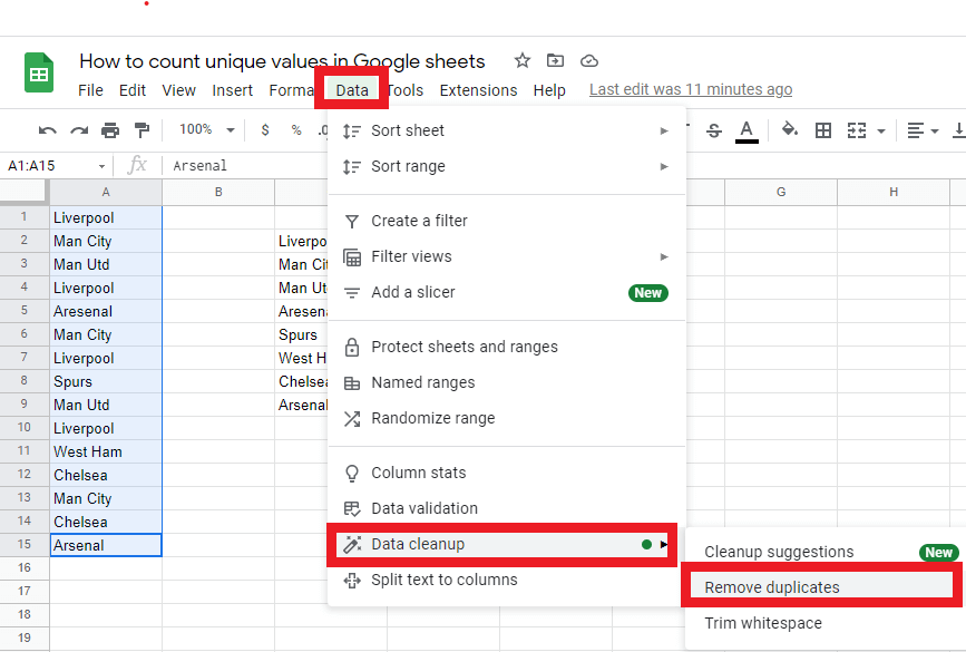 How To Count Unique Values In Google Sheets 4 Methods