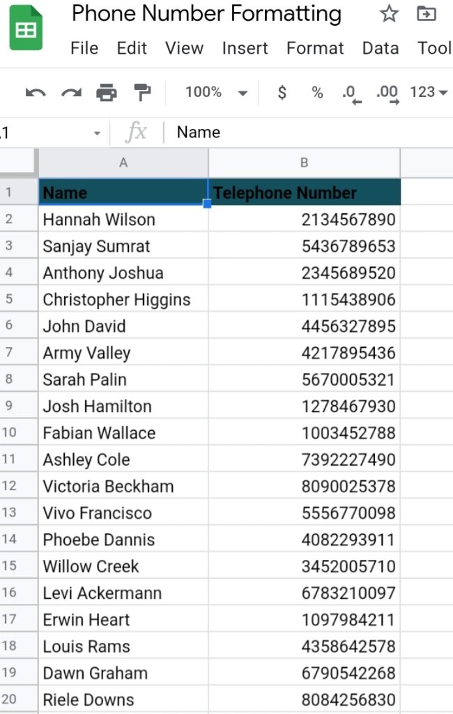 How To Format Phone Numbers In Google Sheets 3 Easy Method 