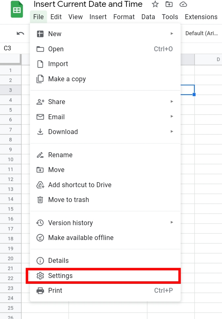 How To Insert Current Date And Time In Google Sheets Easy 